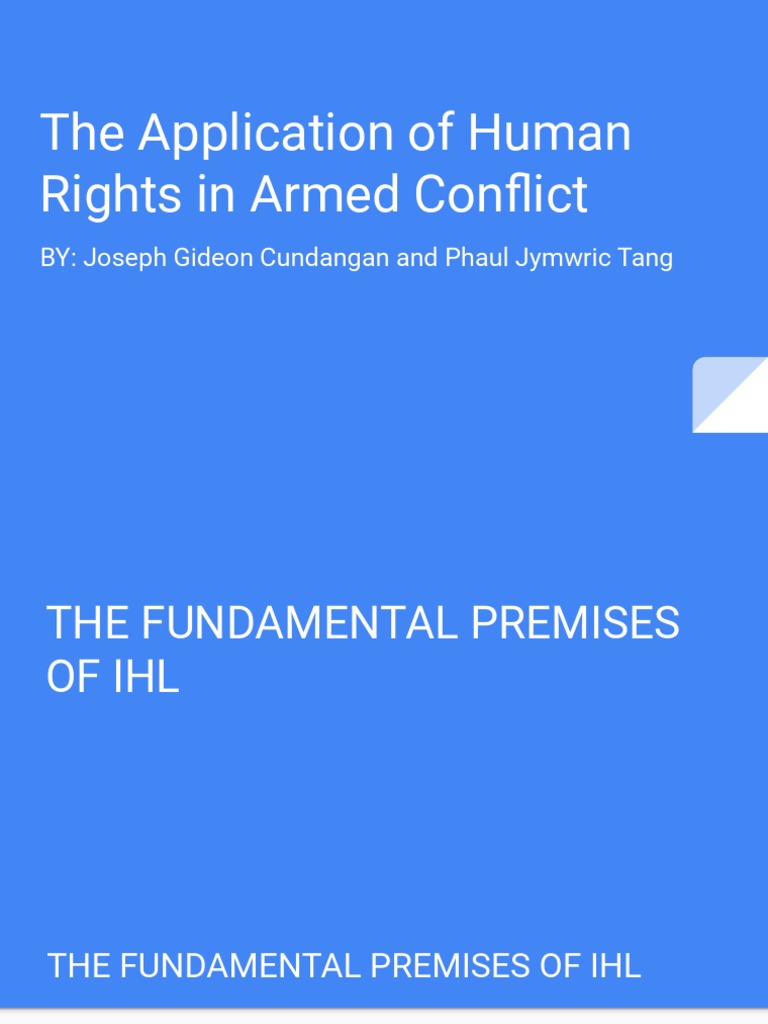 The Application of Human Rights in Armed Conflict | Download Free PDF ...