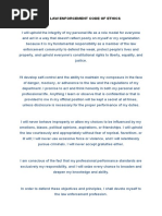 Law Enforcement Code of Ethics | PDF