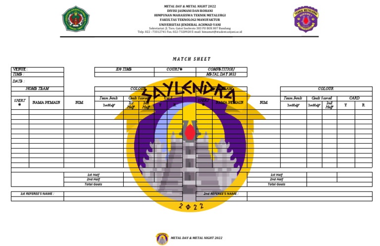 Futsal Score Sheet | PDF | Association Football | Association Football ...