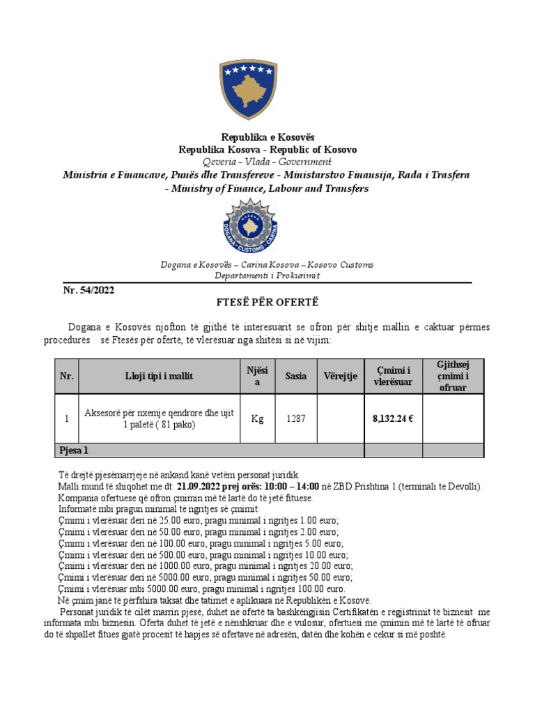Republika e Kosovës Republika Kosova - Republic of Kosovo | PDF