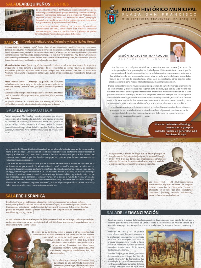 Folleto Museo Histórico Municipal - Plaza San Francisco | PDF | Museo ...