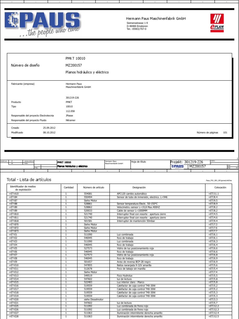 Planos Hidráulicos y Eléctricos | PDF | Ingenieria Eléctrica | Ingeniería mecánica