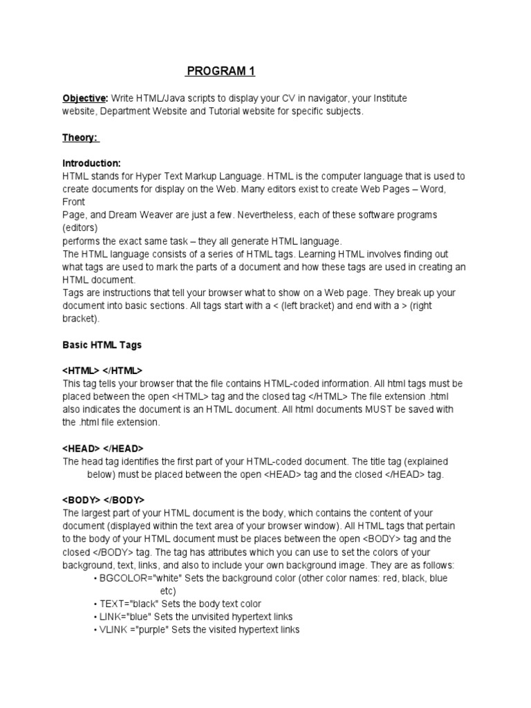 Untitled Document | PDF | Html | Html Element