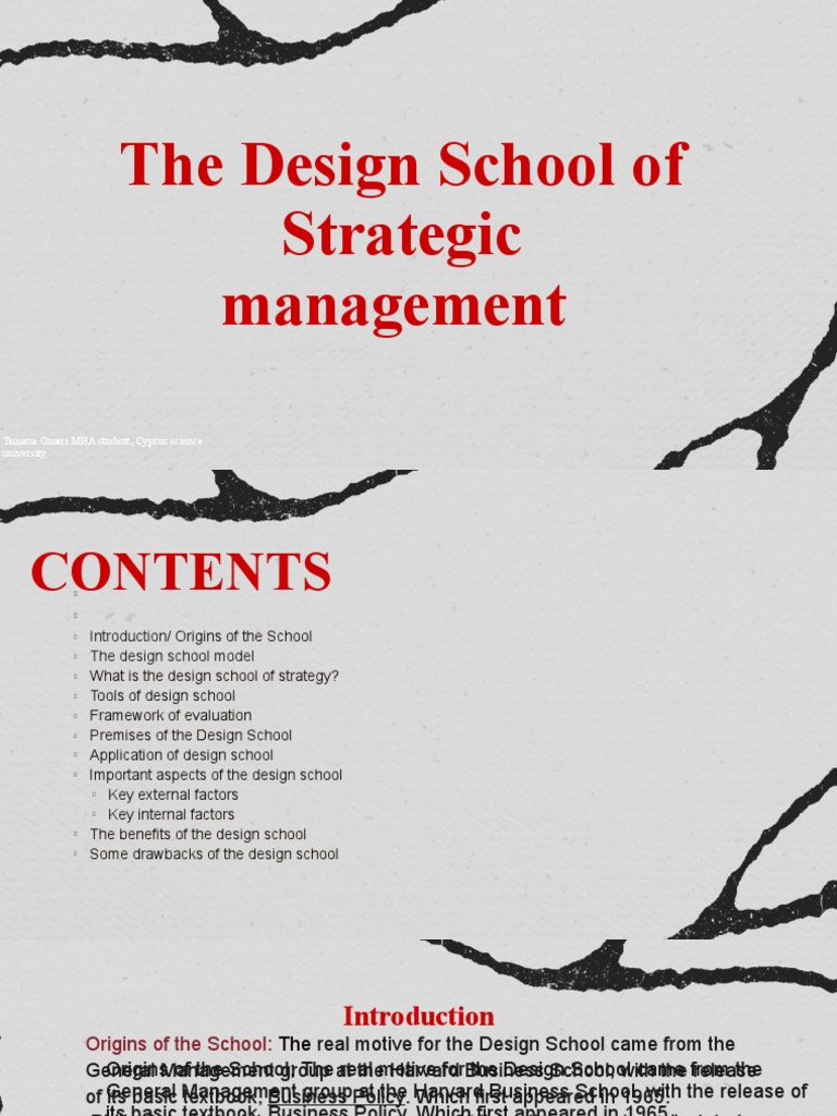 The Design School of Strategic Management | PDF | Strategic Management ...