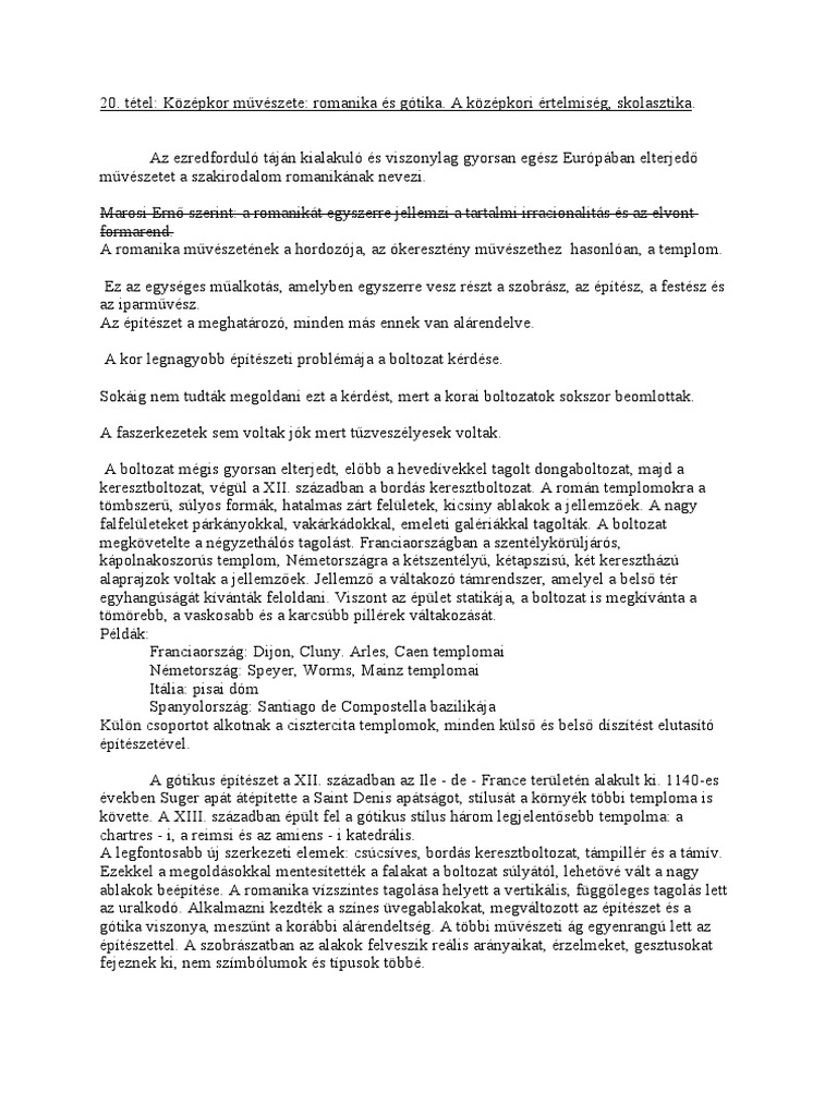 A Középkor Művészete, Romanika És A Gótika. A Középkori Értelmiség ...