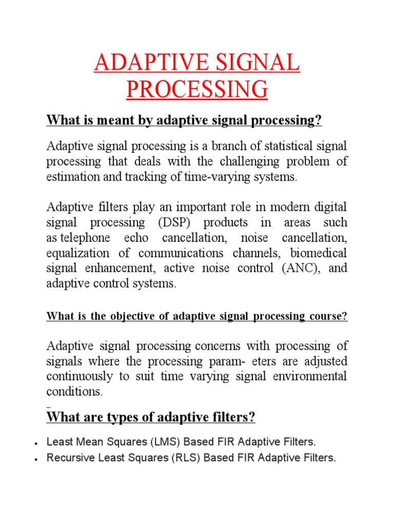 Adaptive | PDF