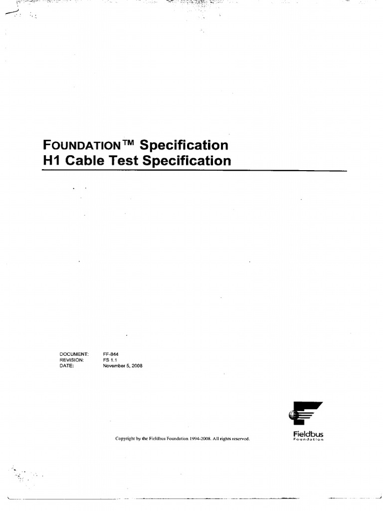 FF 844 Specification | PDF
