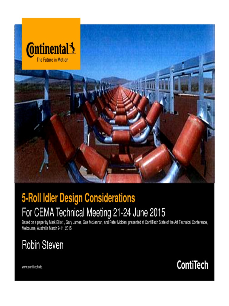 5 Roll Idler Geometry CEMA June 2015 | PDF | Bearing (Mechanical ...
