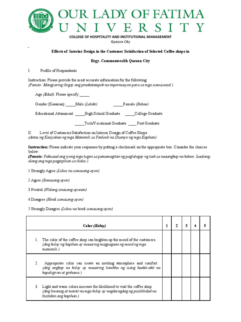 Appendix C Questionnaire | PDF