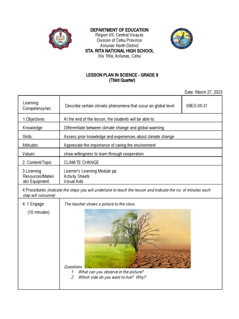 Climate Change Lesson Explains Global Issues | PDF | Climate Change | Learning