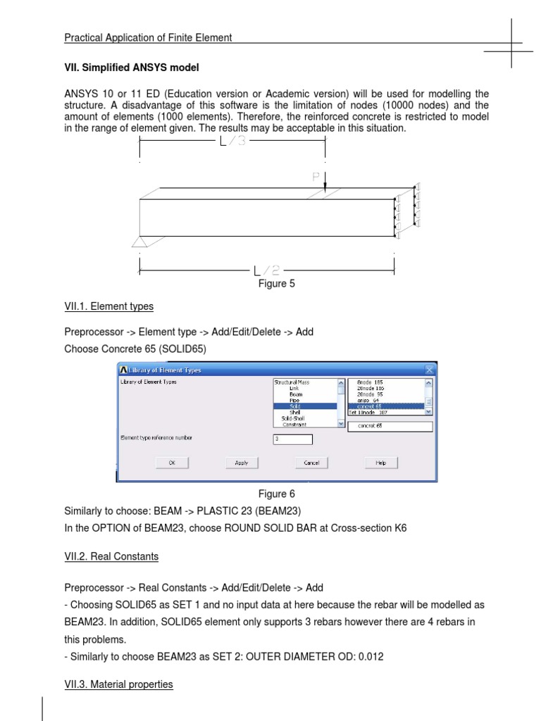 Simplified ANSYS Model Concrete Crack | PDF | Elasticity (Physics) | Young's Modulus