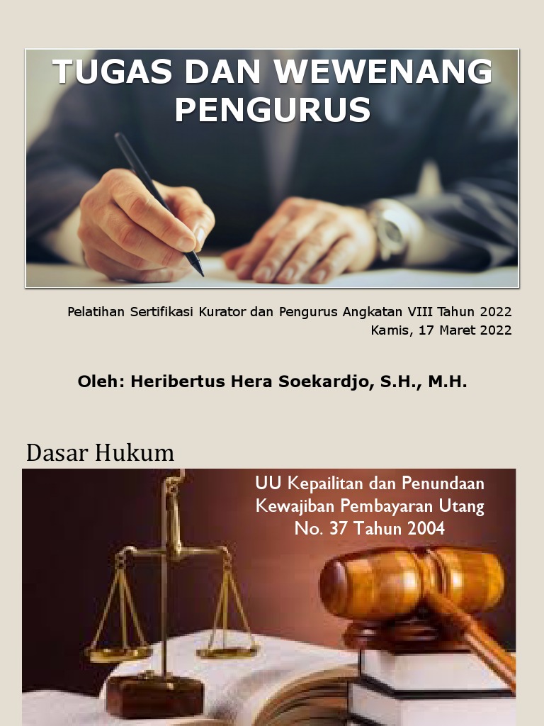 Tugas Dan Wewenang Pengurus | PDF