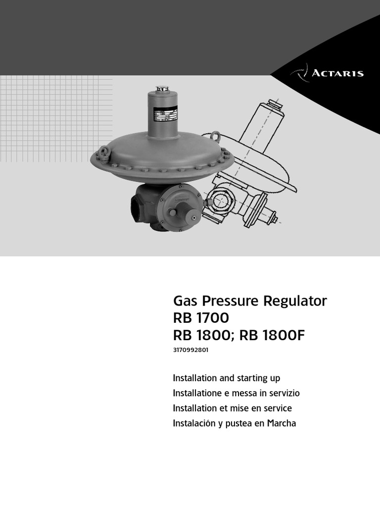 Gas Pressure Regulator RB 1700 RB 1800 RB 1800F | PDF | Valve | Equipment