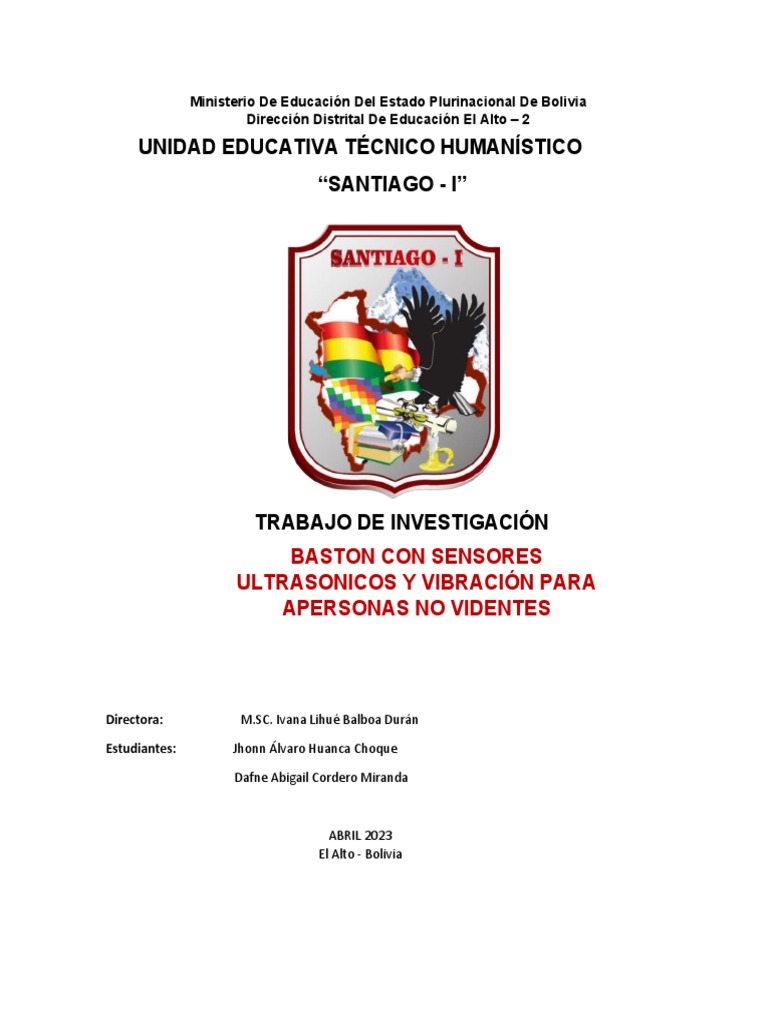 Unidad Educativa Técnico Humanístico "Santiago - I" | PDF