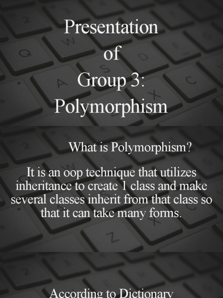 Polymorphism: How Inheritance Allows Classes to Take Different Forms | PDF