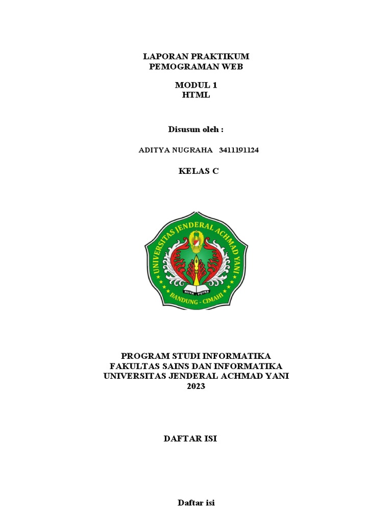 Aditya Nugraha - Modul 1 - Prmograman Web | PDF