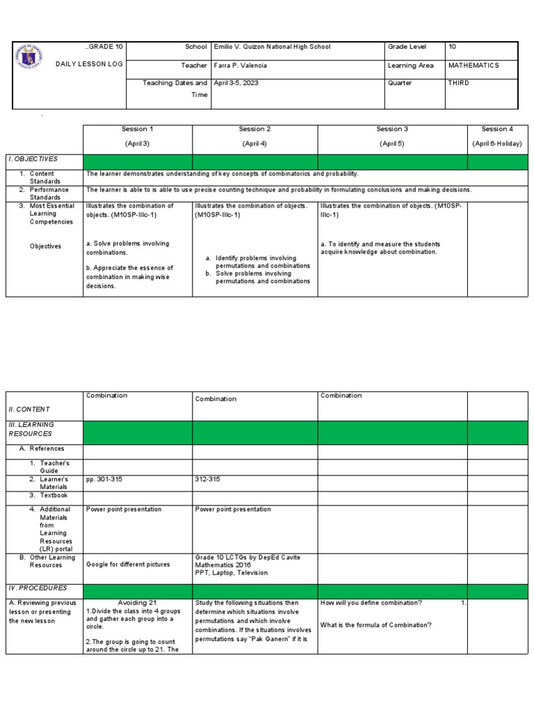 Combinations in Medical Research Selection | PDF | Learning | Permutation