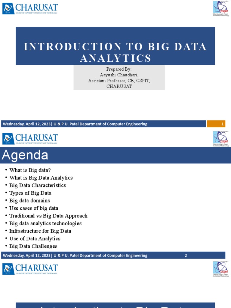 Unit-1 Introduction To Big Data | PDF | Analytics | Apache Hadoop