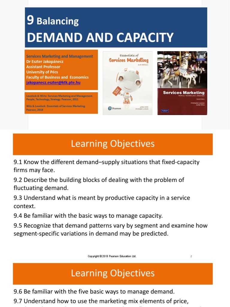 SMM - 9 - Balancing Demand and Capacity | PDF | Demand | Marketing