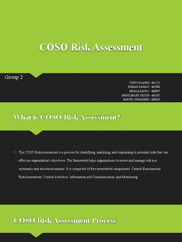 COSO Risk Assessment Guide | PDF