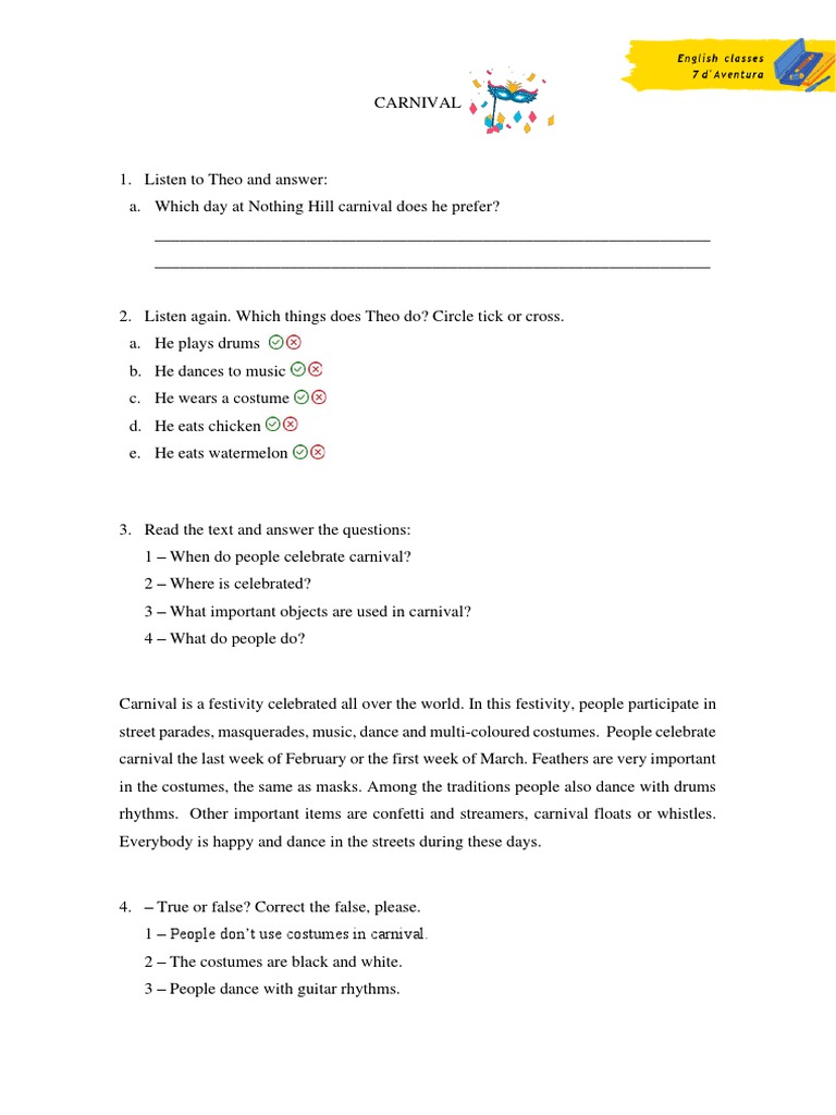 A1. Carnival | PDF | Carnival | Entertainment