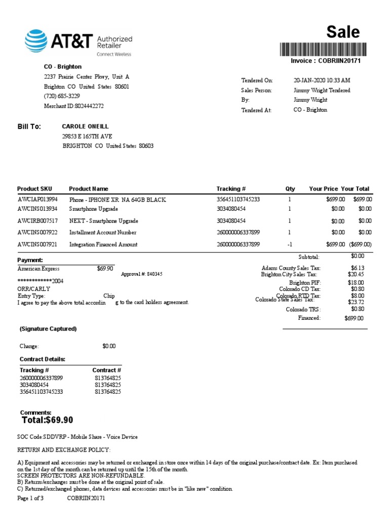 Facture Att Lauris | PDF | Credit Card | Debit Card