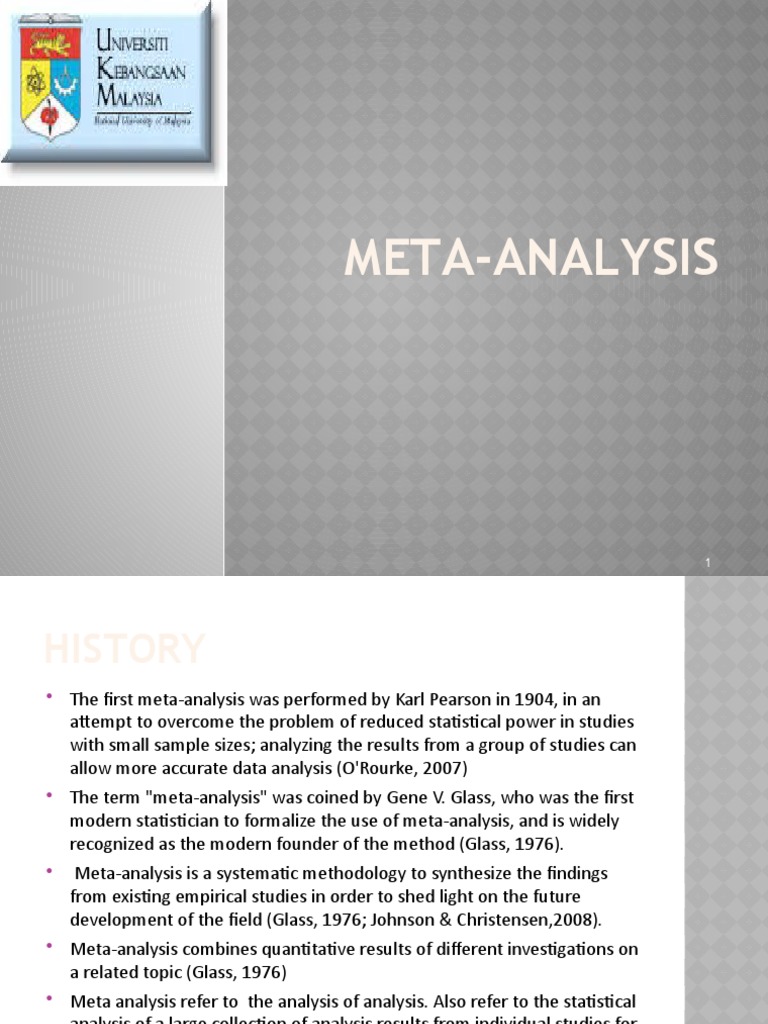 Meta Analysis | PDF | Meta Analysis | Effect Size