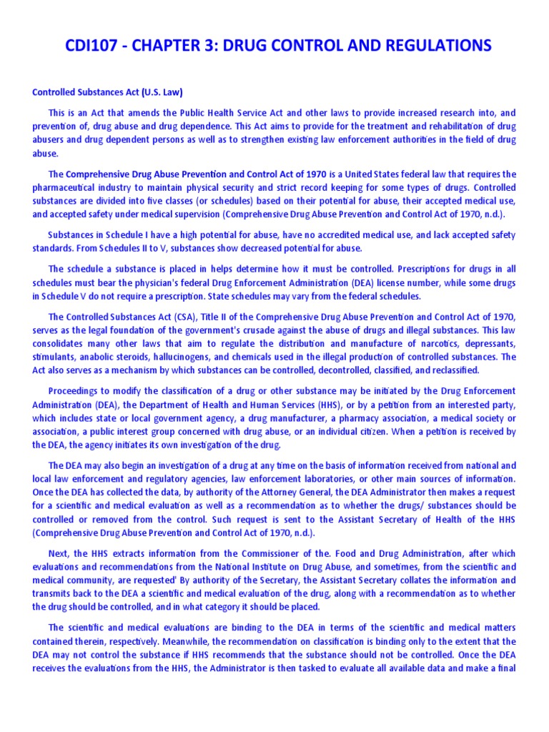 Cdi107 C3 | PDF | Controlled Substances Act | Drug Rehabilitation
