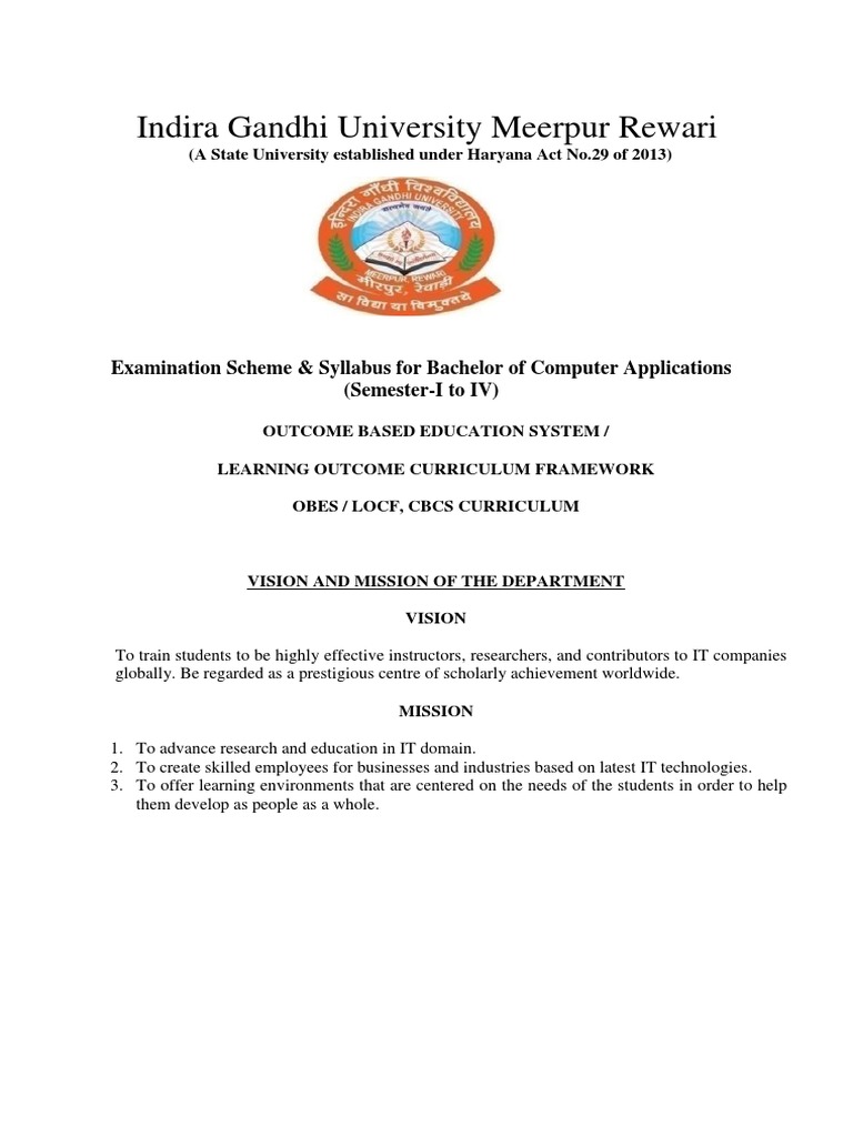 Updated BCA Syllabus - Complete | PDF | Function (Mathematics) | Integral