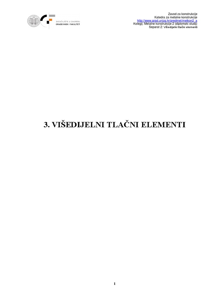 Višedijelni Tlačni Elementi | PDF