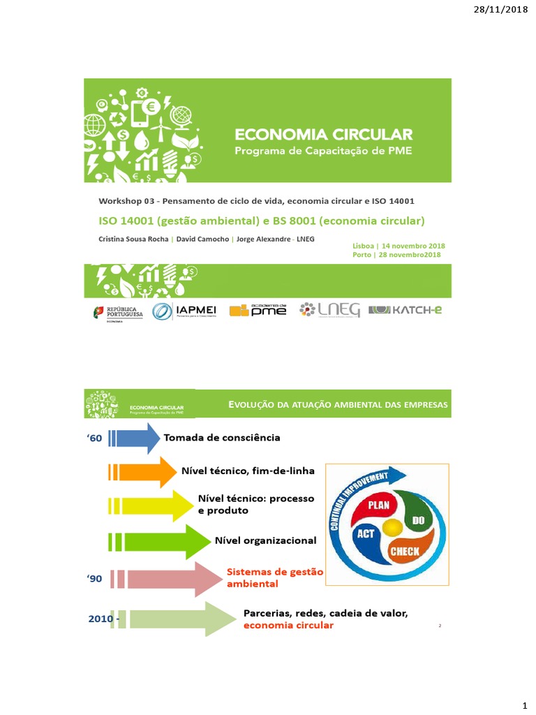 Workshop 03 - ISO 14001 e BS 8001 | PDF | Inovação | Business