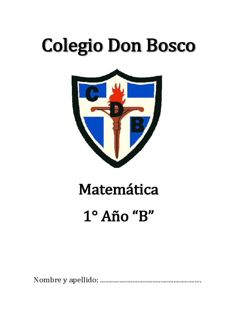 Colegio Don Bosco: Matemática 1° Año "B" | PDF | División (Matemáticas ...