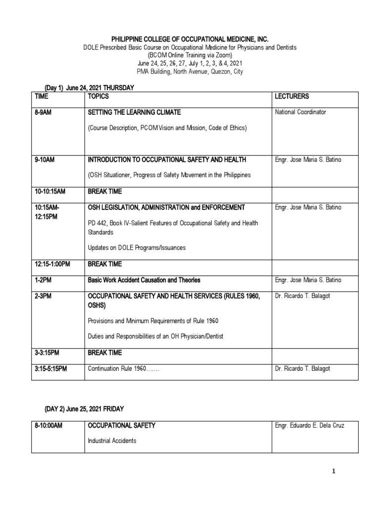 4Th BCOM Course Program | PDF | Hazards | Occupational Safety And Health