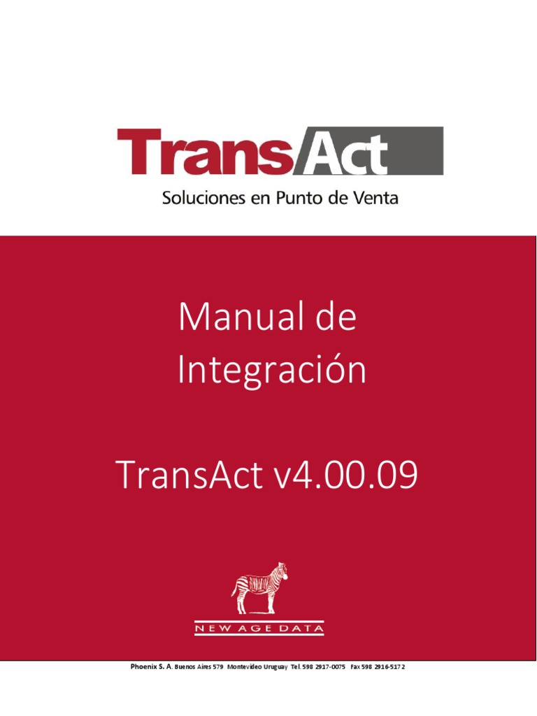 Manual de Integración TransAct v4 | PDF | Software | Tarjeta de débito