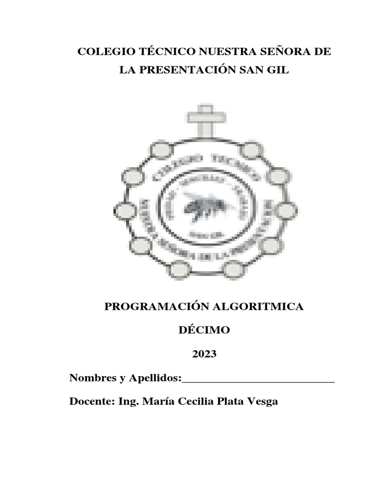MODULO DE PROGRAMACION 10° Especialidad | PDF | Algoritmos | Programa ...