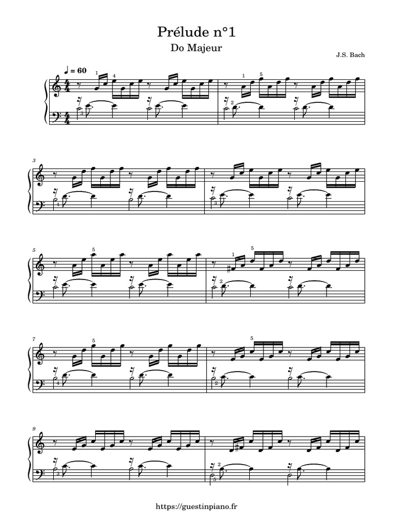 Bach's Prelude in C Major | PDF
