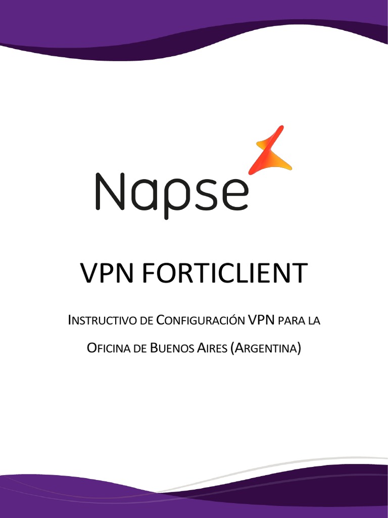 Instructivo NAPSE VPN FortiClient | PDF | Red privada virtual | Autenticación