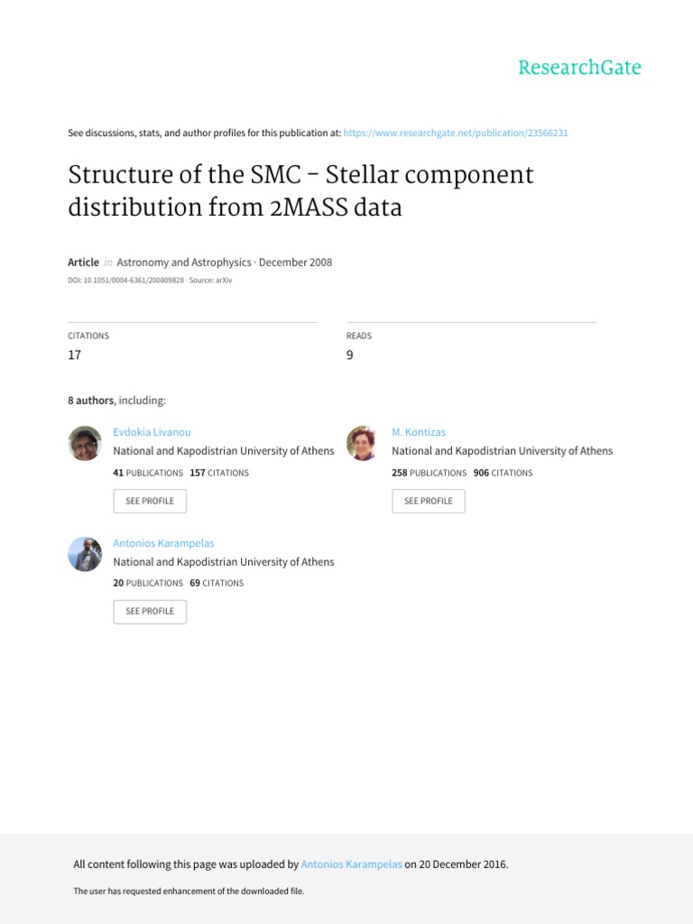 Structure of The SMC - Stellar Component20161220-21641-Dppz8u | PDF ...