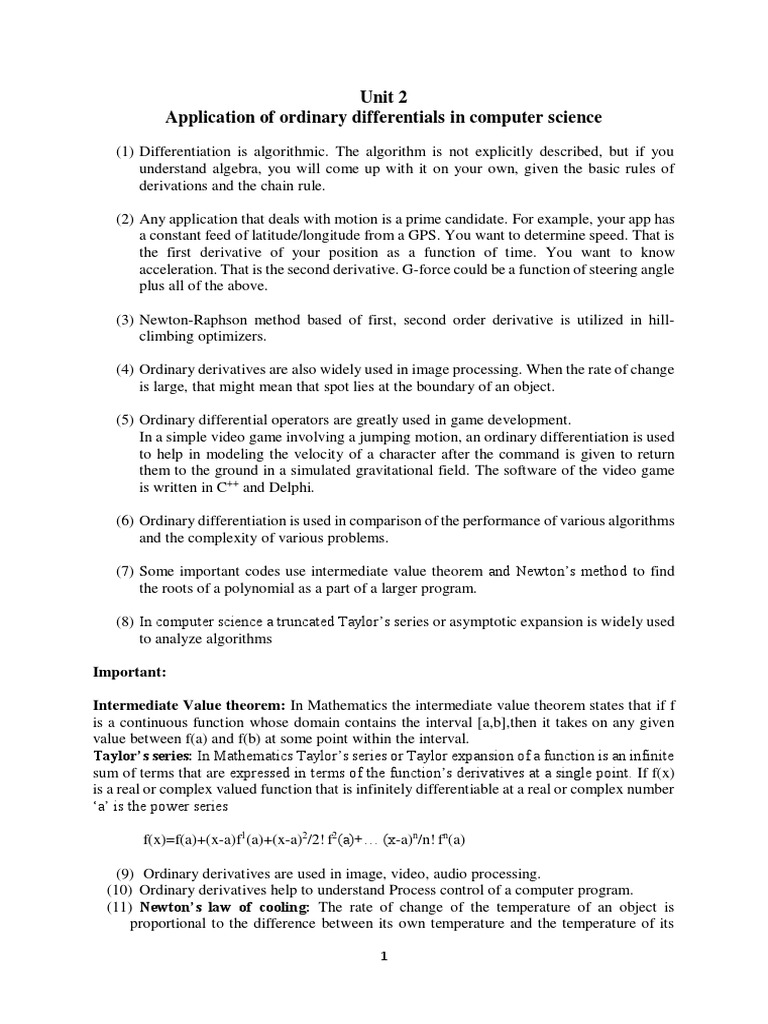 Content Beyond Syllabus Unit 2 | PDF | Differential Calculus | Derivative