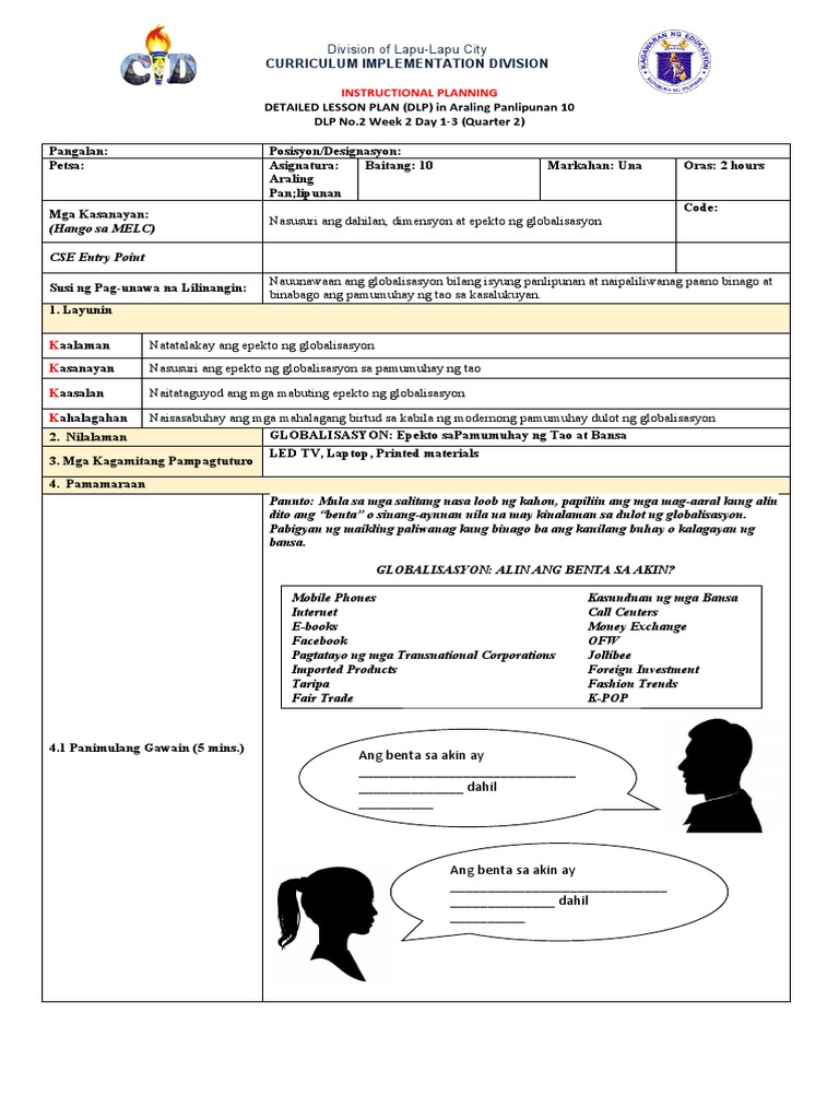AP10 DLP No.2 Week 2 Day 1-3 (Quarter 2) | PDF