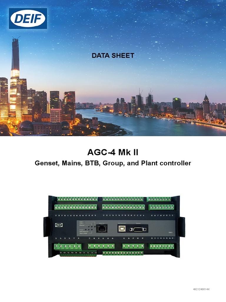 Agc 4 MK II Data Sheet 4921240614 Uk | PDF | Mains Electricity ...