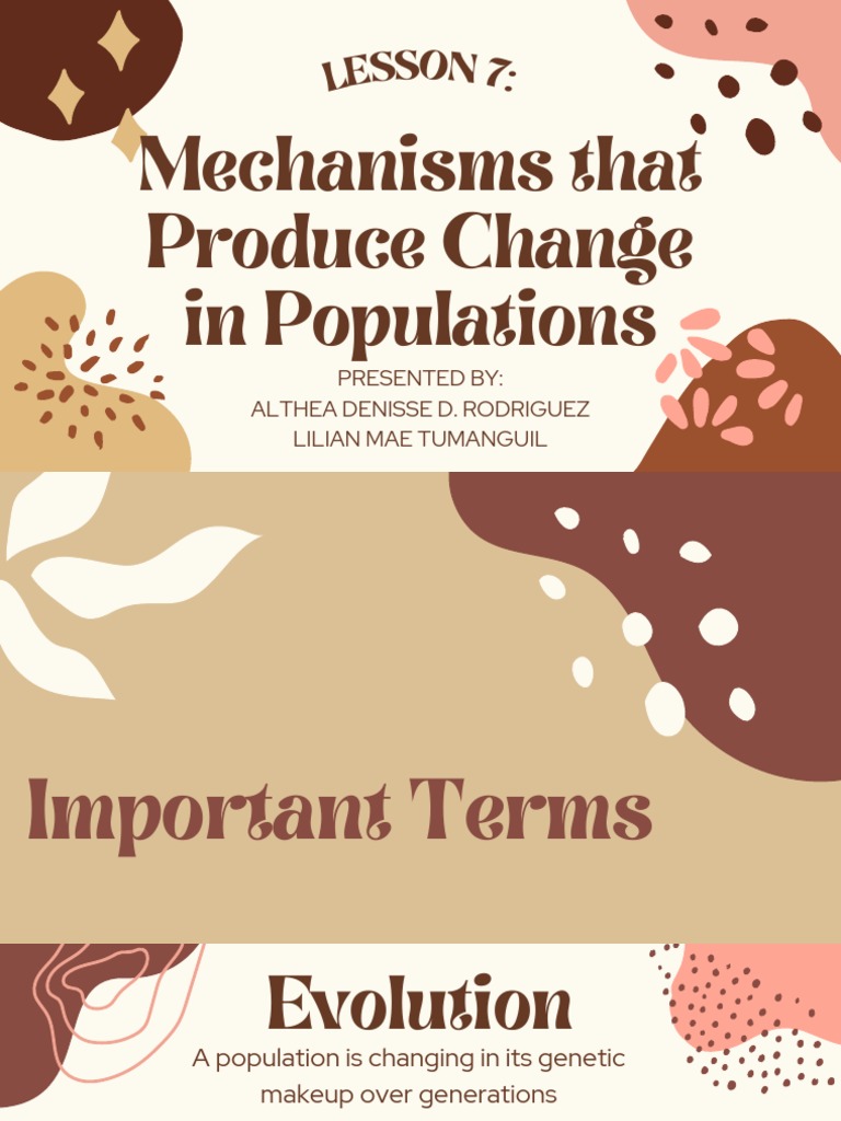 Mechanisms That Produce Change in Populations | PDF | Evolution | Natural Selection