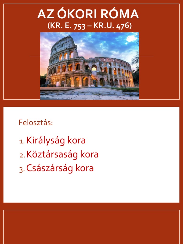 Az Ókori Róma - A Királyság Kora | PDF