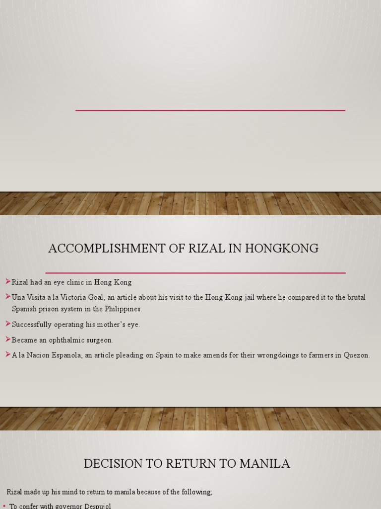 Accomplishments of Rizal | PDF
