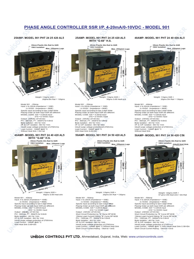 901 PHT Specification | PDF | Mains Electricity | Power (Physics)