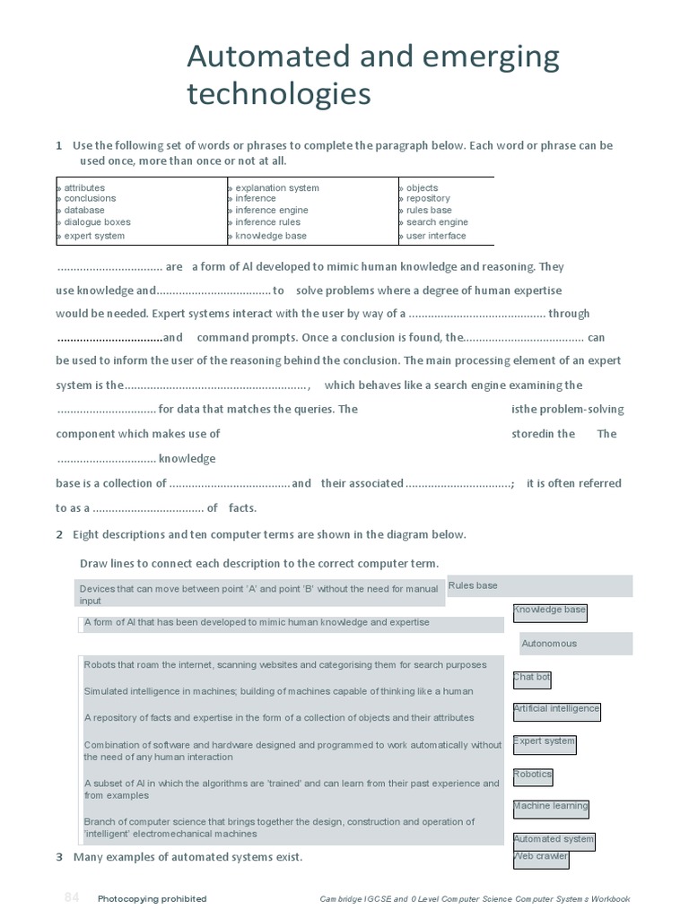 New CS WorkBook 2023 Automated and Emerging Technology Only | PDF ...