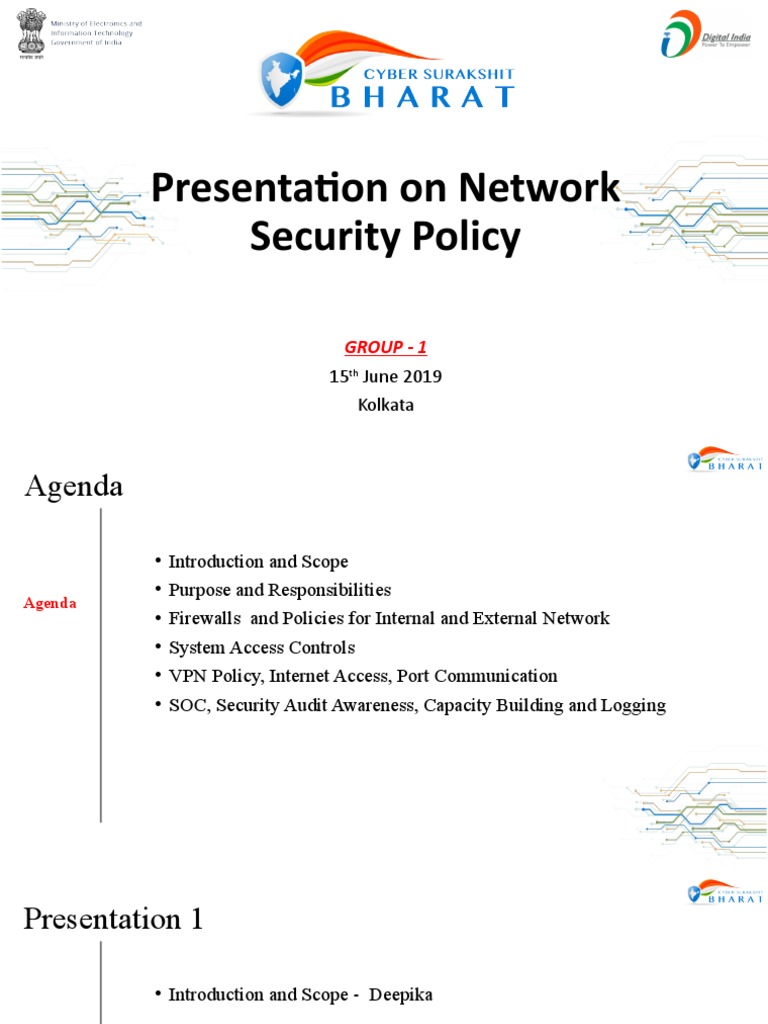 Group 1-Network Security Policy for Cyber Surakshit Bharat June 15 ...