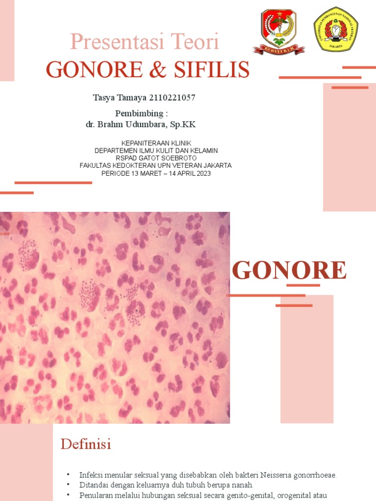Presentasi Teori - Sifilis Dan Gonore | PDF