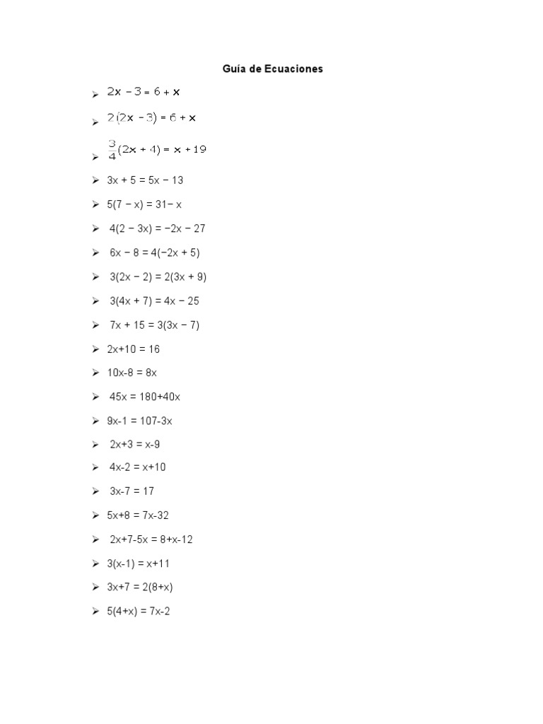 Guía de Ecuaciones 6to Grado | PDF | Rectángulo | Triángulo