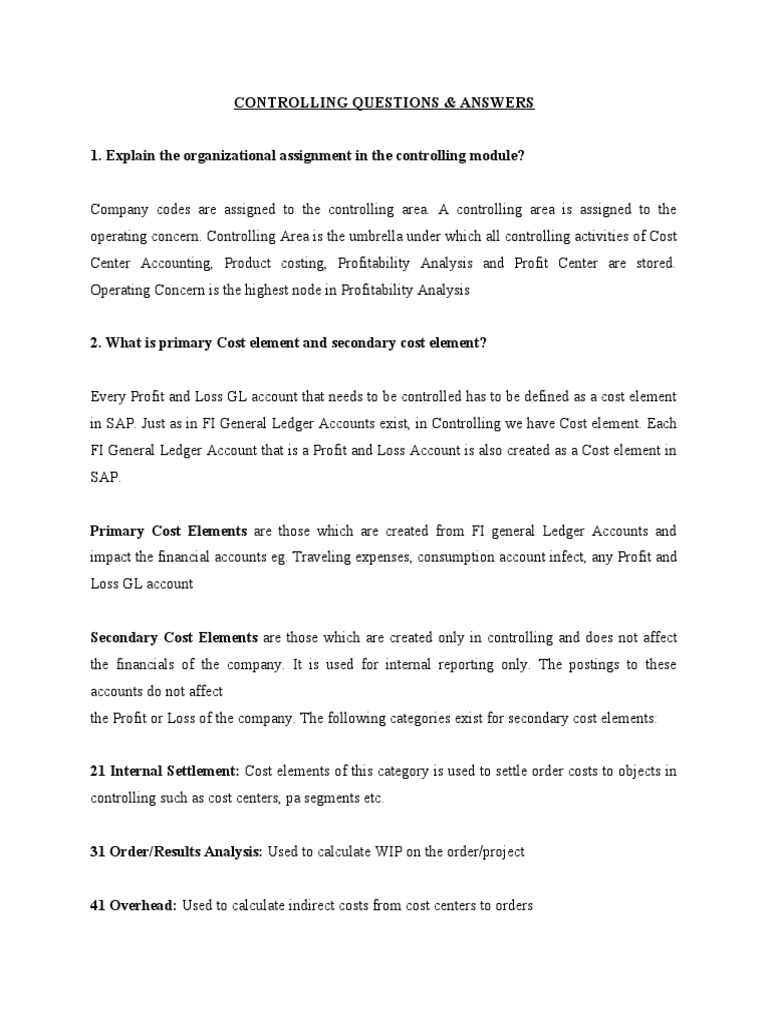 Share Controlling Question - Answers | PDF | Cost | Valuation (Finance)